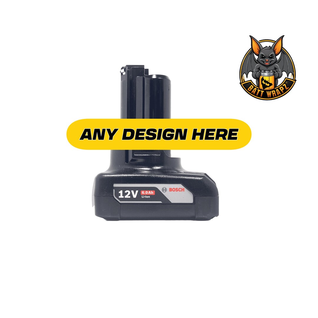 Bosch 12v 6ah Lithium-ion Personalised Power Tool Battery Sticker - Etsy