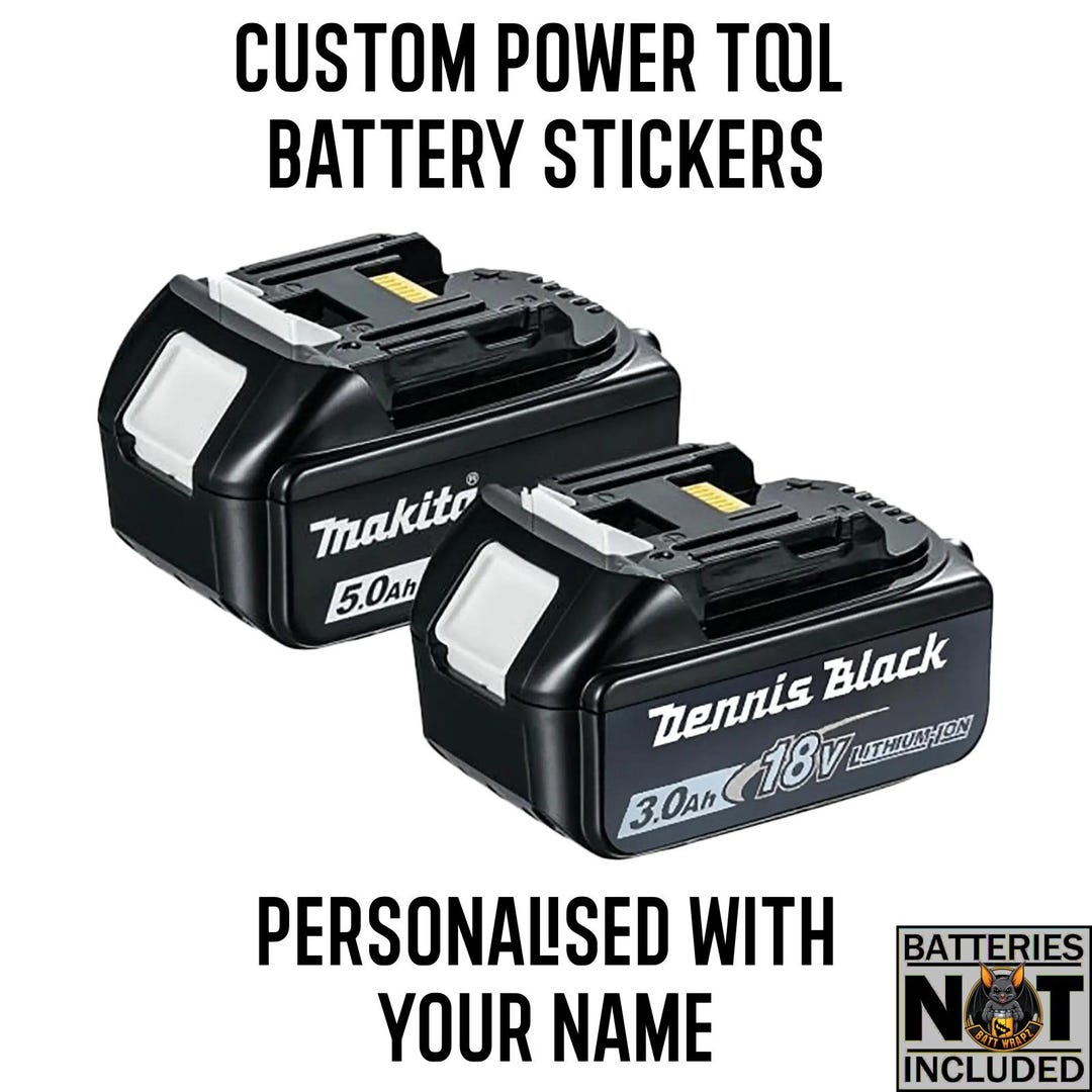 Makita 12V Max 2.0ah Custom Battery Stickers - Personalised With Your ...
