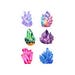 Crystal Pastel Colours Stickers, Mineral Kiss-cut Vinyl Decals for All ...