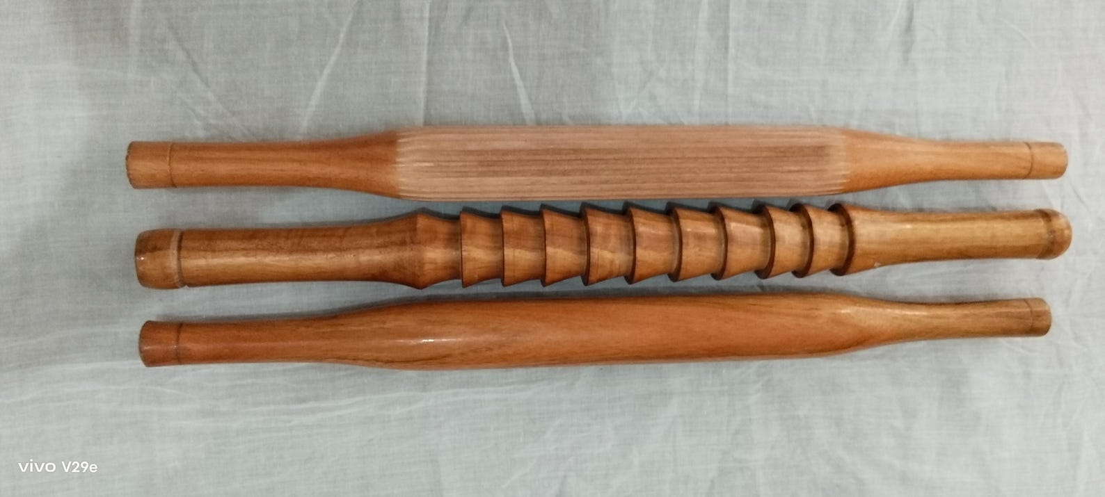 Royal Craft Handcrafted Mango Wood Rolling Pins – Set of 3 | Rustic ...
