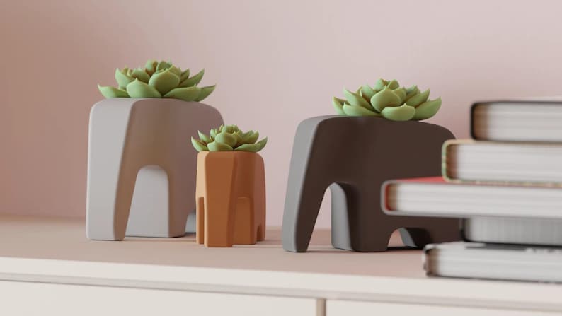 Elephant Themed Planter, Cute Elephant Plant Pot, Perfect for Plant ...