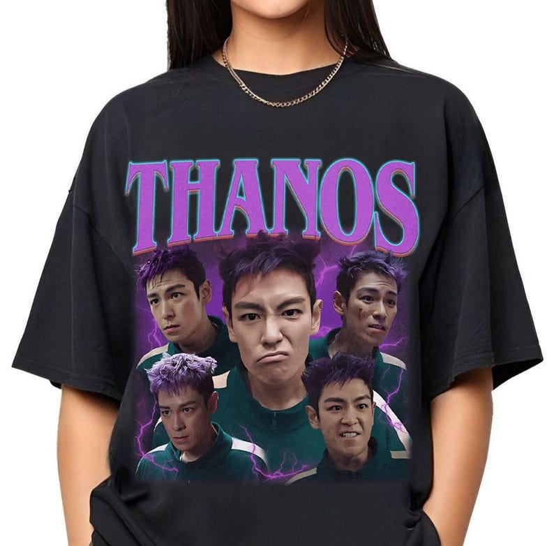 Choi Seung Hyun Thanos Rapper Squid Game Movie K-drama Vintage Style T ...