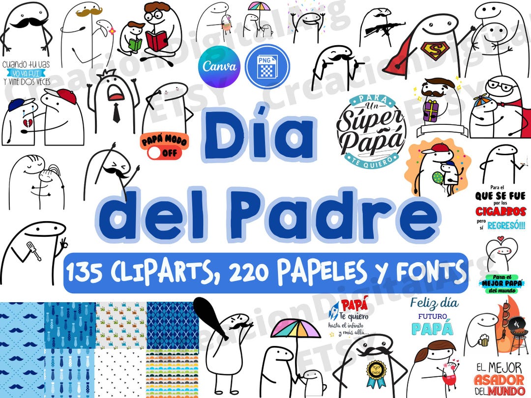 Méga pack Fête des Pères Fête des Pères Papa Pères Mème Cliparts drôles ...