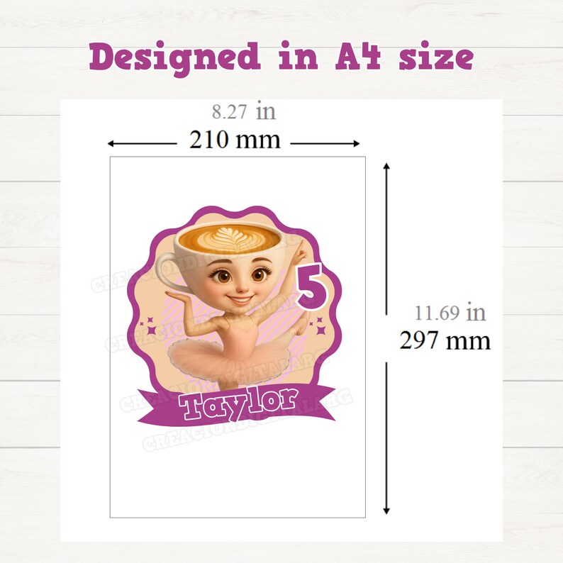 Printable Cake Topper Ballerina Capuchin Cake Topper Ballerina Italy ...