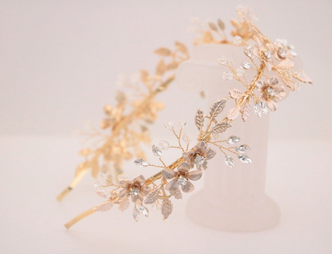 Wedding hair head band wedding crown silver Bridal headband | Etsy