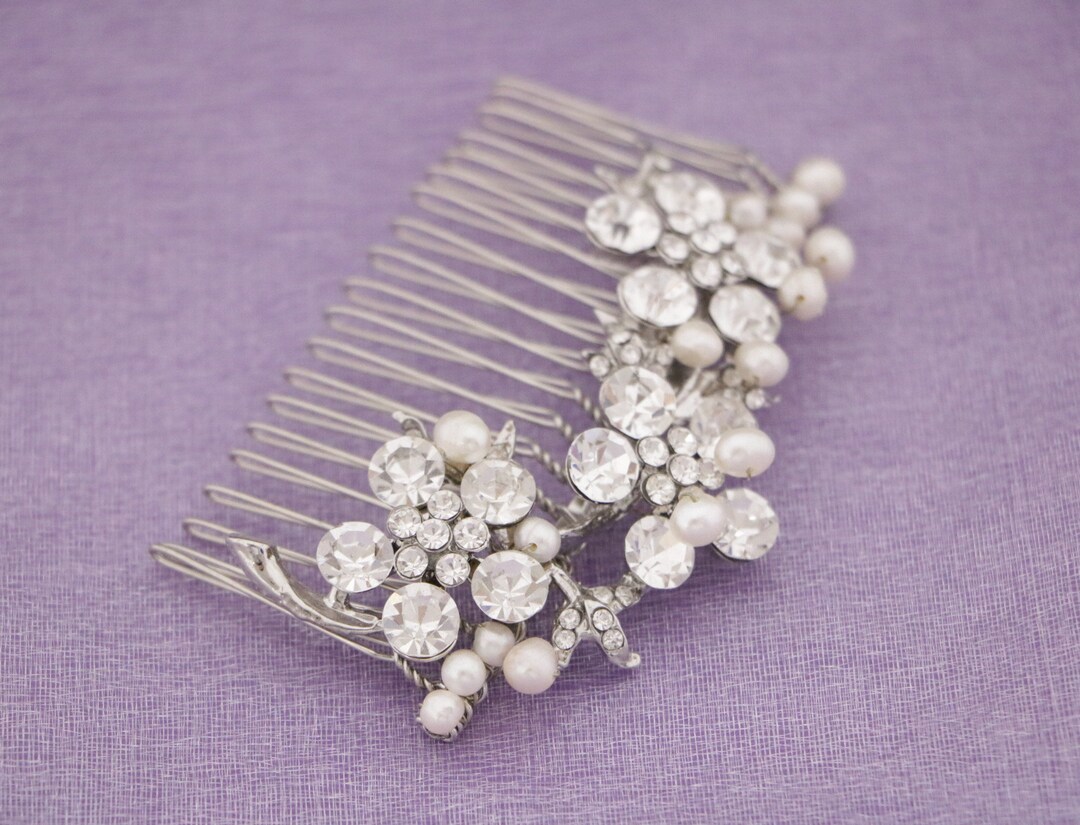 Side Bridal Hair Comb Pearl Wedding Hair Comb Bridal Hair Accessory ...