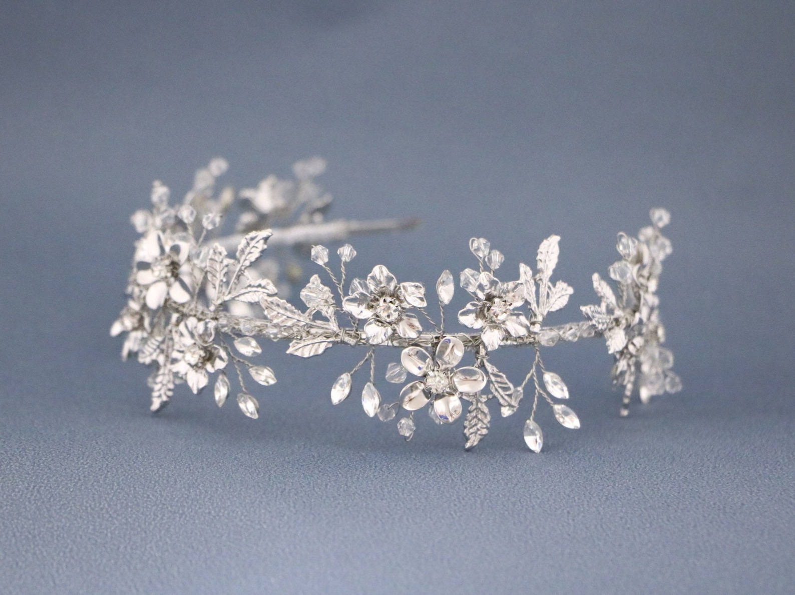 Wedding Hair Head Band Wedding Crown Silver Bridal Headband Crystal ...