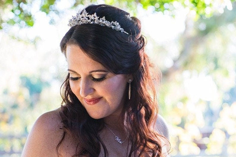 Bridal Tiara Rose Gold Simple Wedding Tiara Pearl Tiara - Etsy