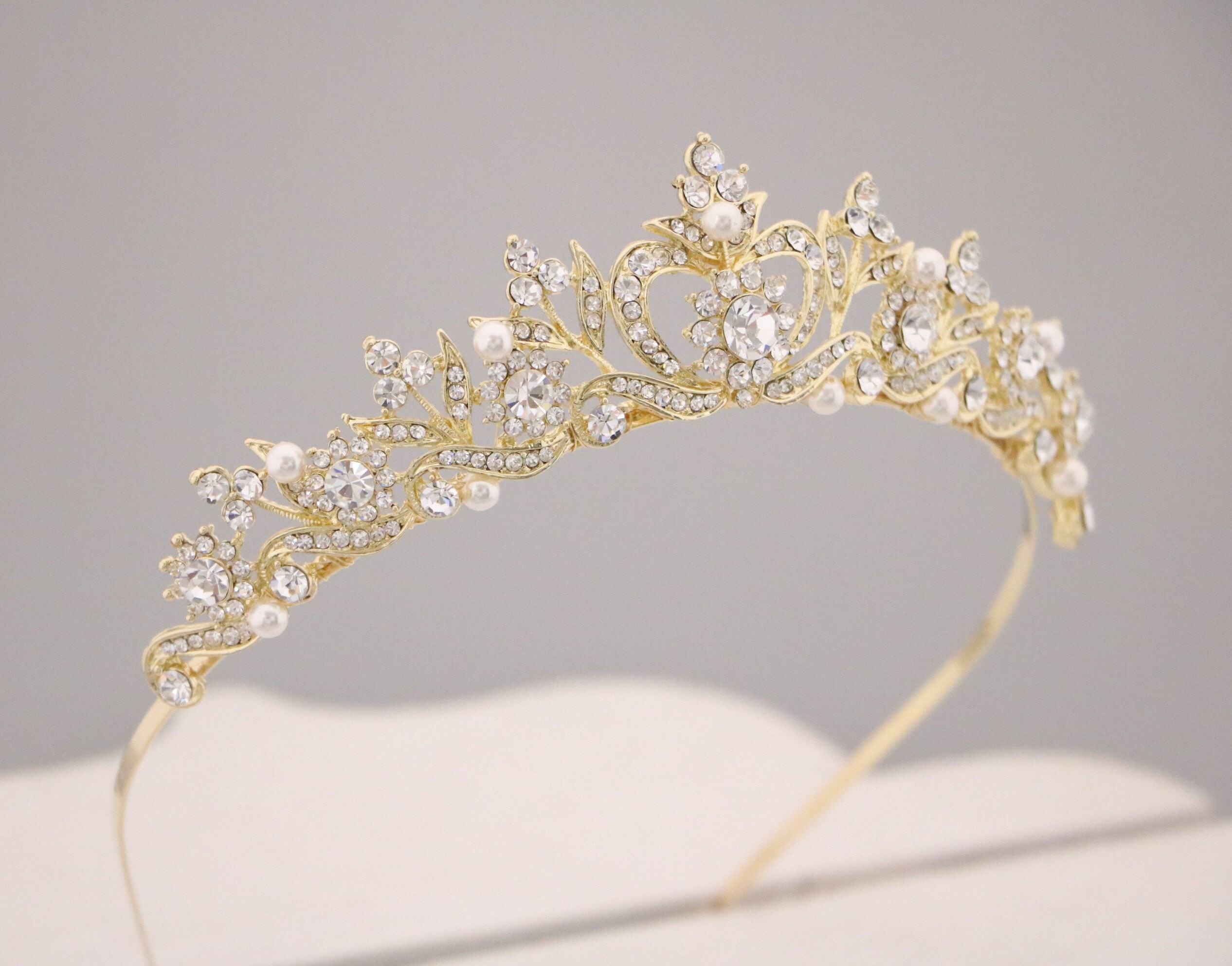 Gold Tiara Crown Wedding Tiara Gold Simple Tiara Headband - Etsy Australia