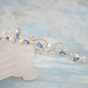 Sapphire Wedding Tiara Blue Bridal Hair Accessories Tiara Something ...
