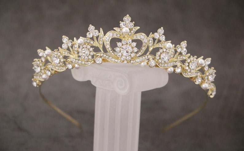 Gold Tiara Crown Wedding Tiara Gold Simple Tiara Headband - Etsy Australia