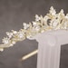 Gold Tiara Crown Wedding Tiara Gold Simple Tiara Headband Crystals Gold ...