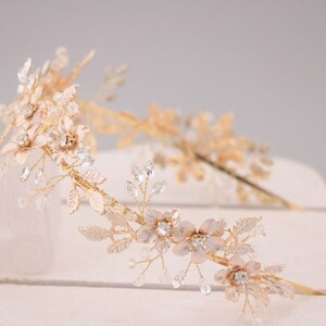 Wedding hair head band wedding crown silver Bridal headband | Etsy