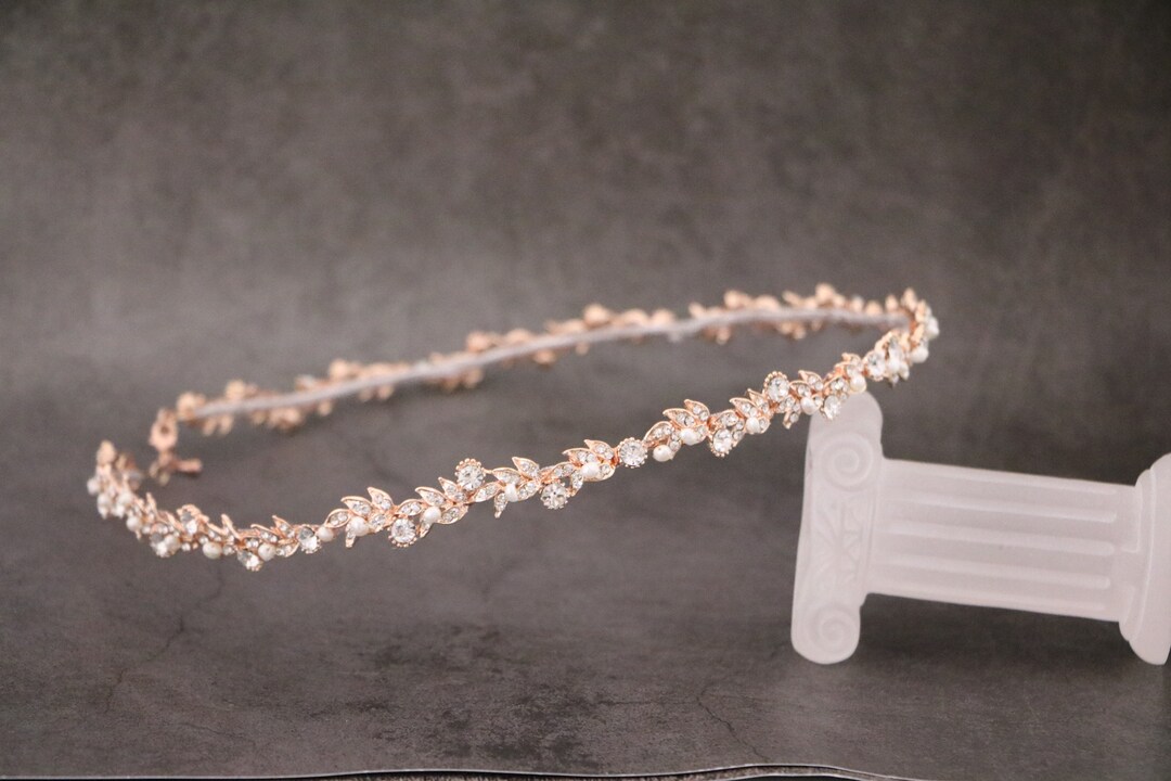 34" Sparkle Wedding Belt Rose Gold Bridal Belt Gold Belt for Dress ...