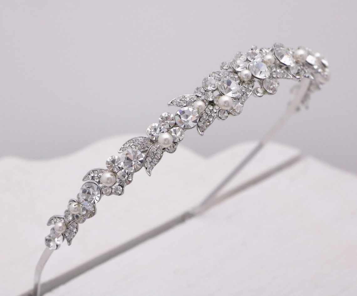 Wedding Headband Pearl Bridal Headband Vintage Style Wedding - Etsy