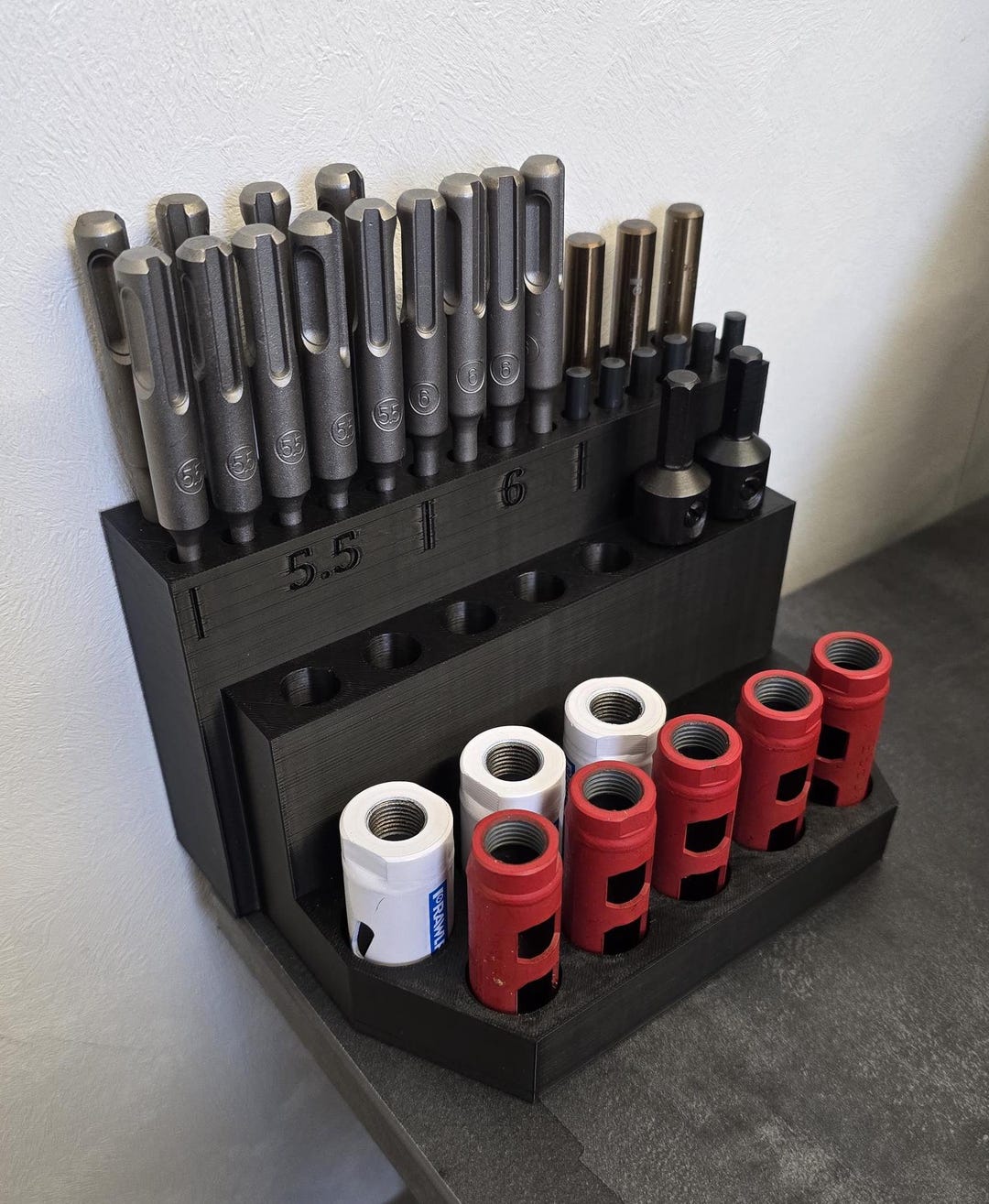 3D Printed Drill Bit Holder/organizer - Custom Colors Available ...