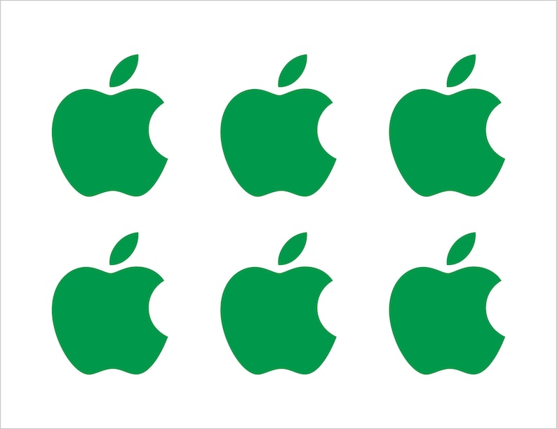 Apple Logo Vinyl Decals: Mini Stickers for Car, Phone, Laptop - Set of ...