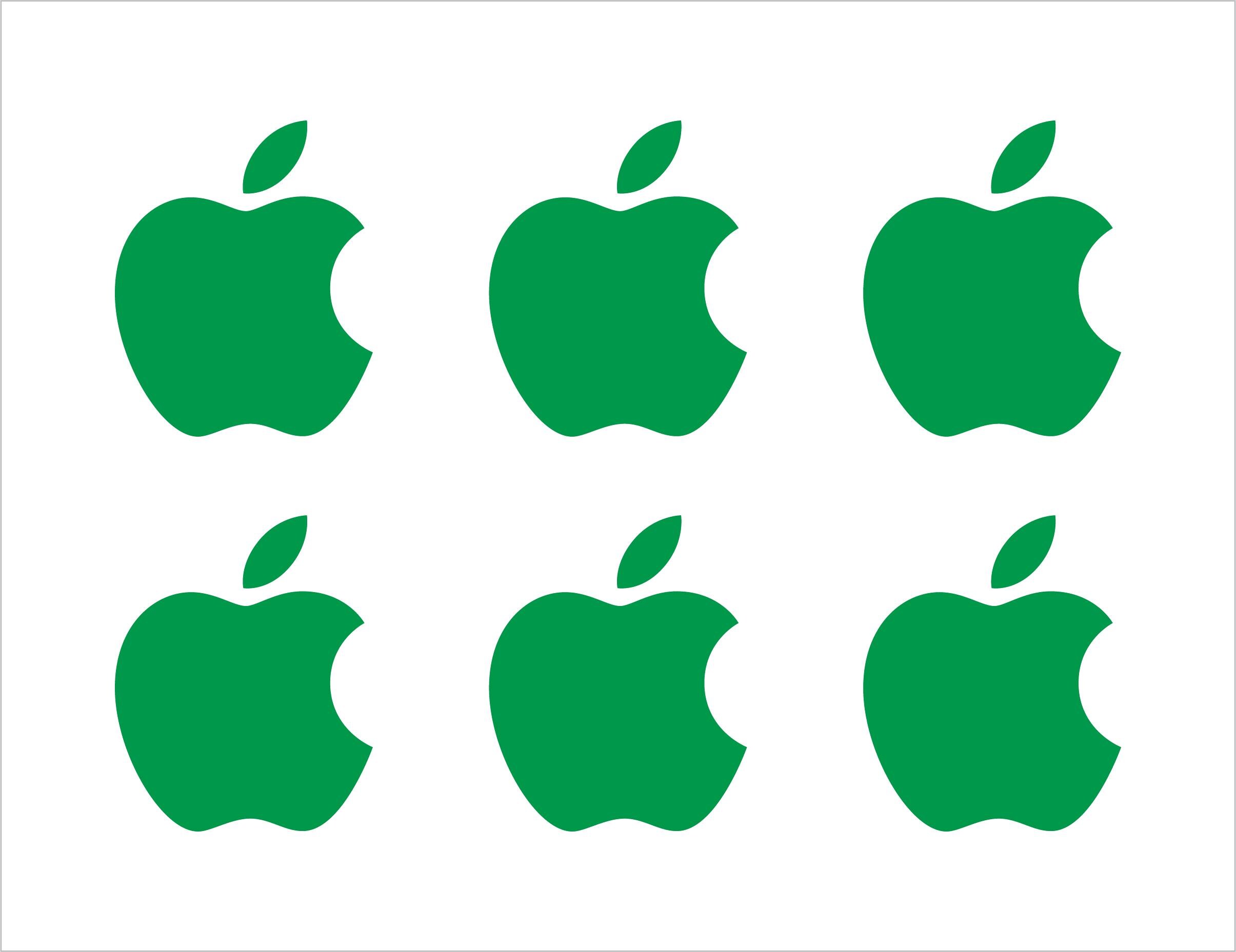 Apple Logo Vinyl Decals: Mini Stickers for Car, Phone, Laptop - Set of ...