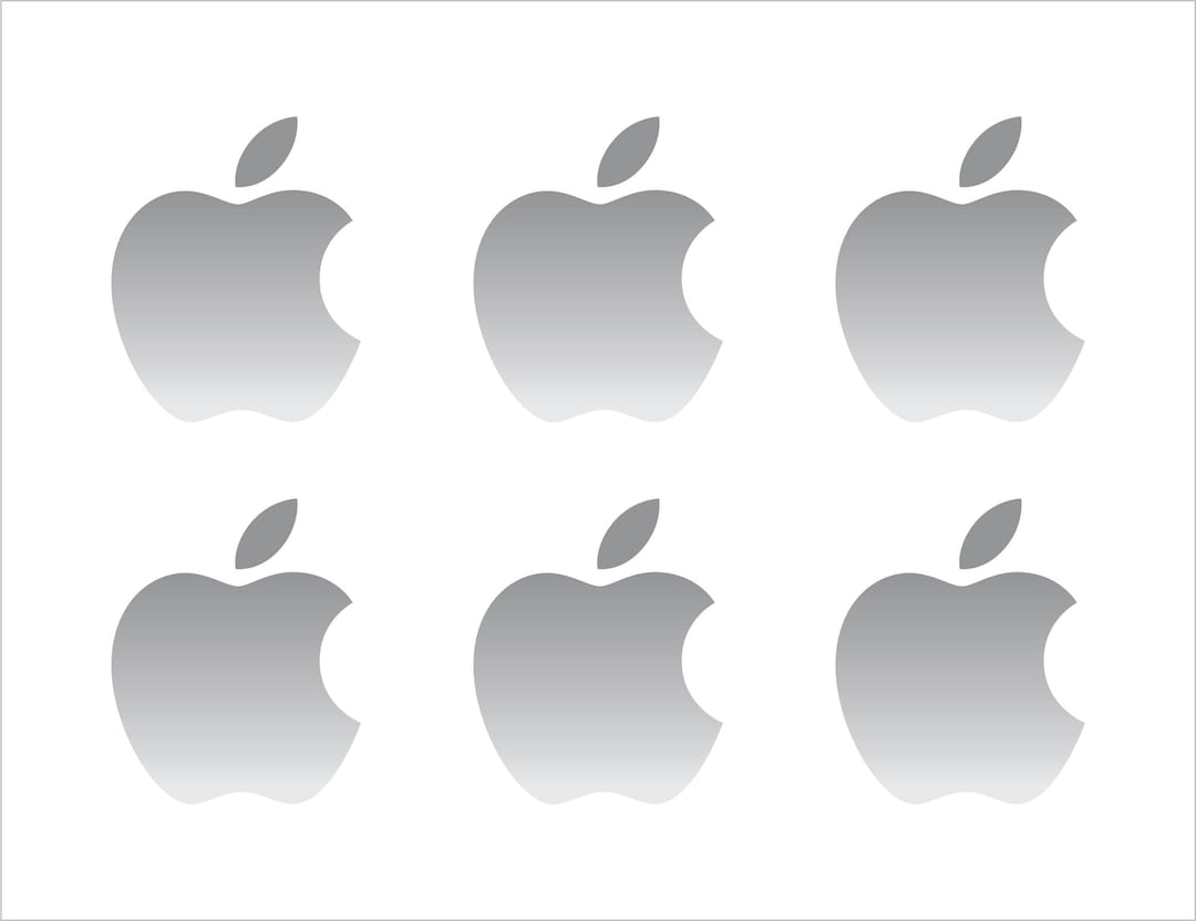 Apple Logo Vinyl Decals: Mini Stickers for Car, Phone, Laptop - Set of ...