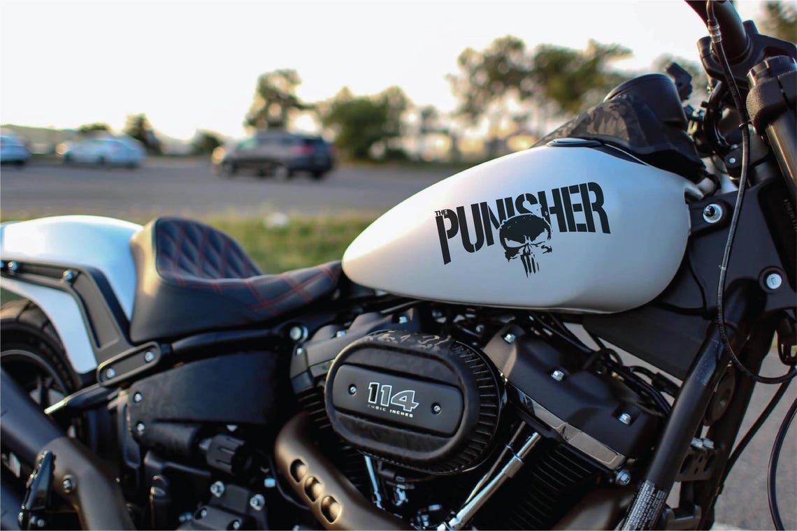 Punisher Skull Vinyl Decal: Bold Logo Sticker - Etsy