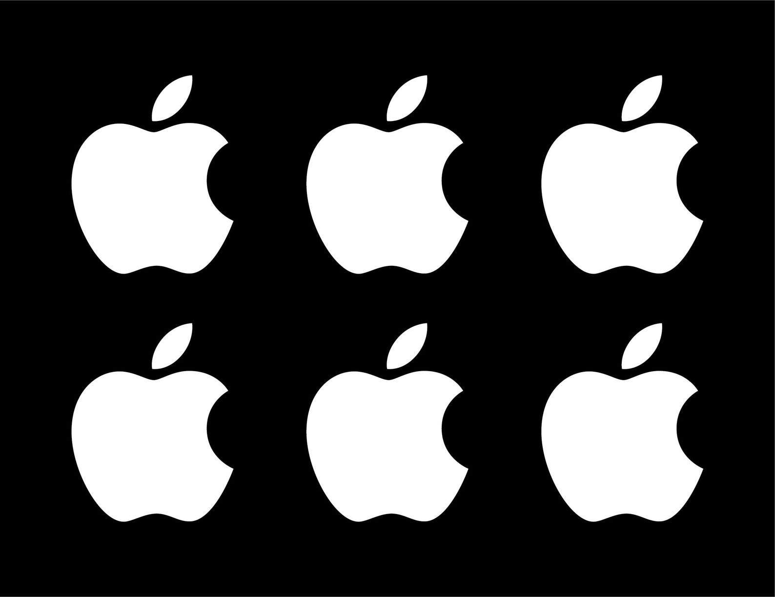 Apple Logo Vinyl Decals: Mini Stickers for Car, Phone, Laptop - Set of ...