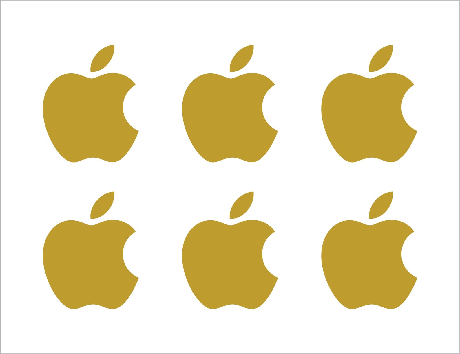 Apple Logo Vinyl Decals: Mini Stickers for Car, Phone, Laptop - Set of ...
