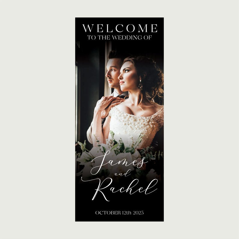 Custom Wedding Retractable Banner Stand Included Full-color Print ...
