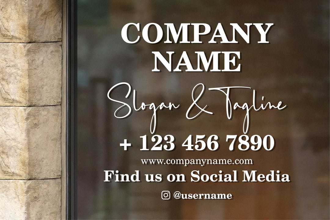 Personalized Window Decal | Custom Business Logo Sticker | Vinyl ...