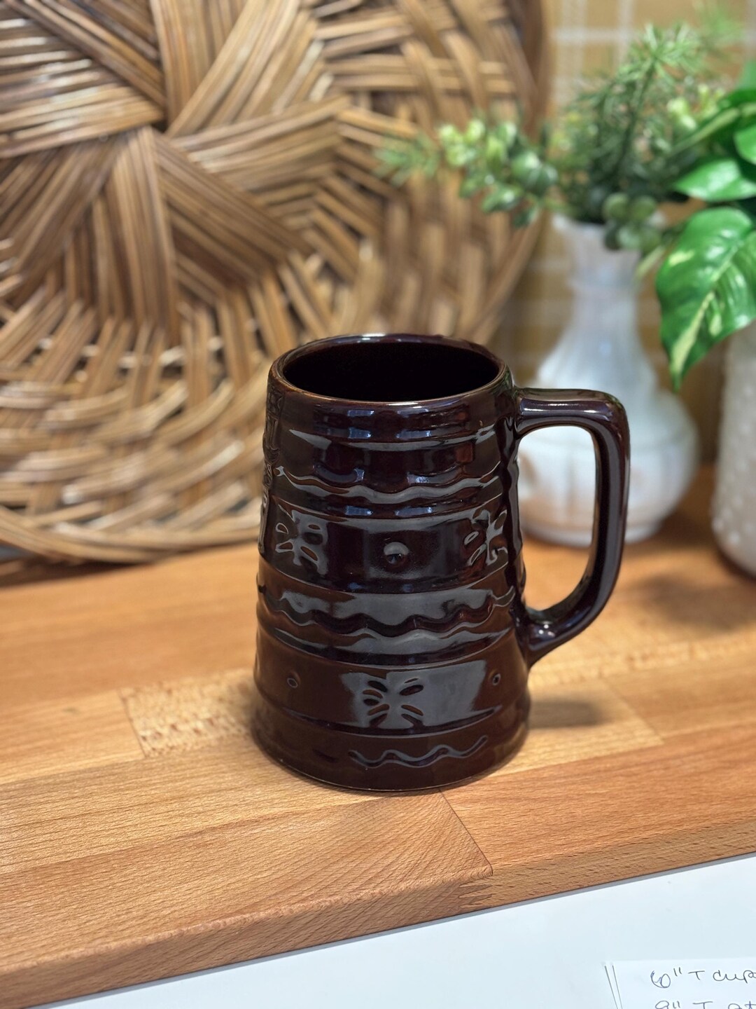 Marcrest Daisy Dot Brown Tall Stoneware Mug/stein - Etsy