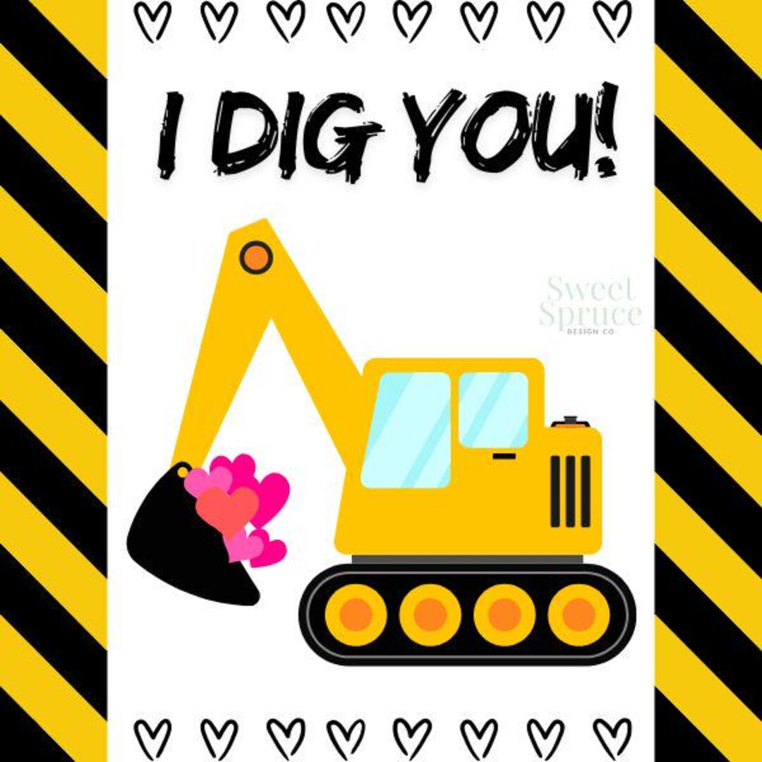 Printable Tag I Dig You 2 Square - Etsy