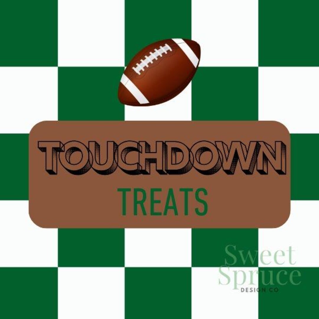 Printable Tag Touchdown Treats 2 Square - Etsy