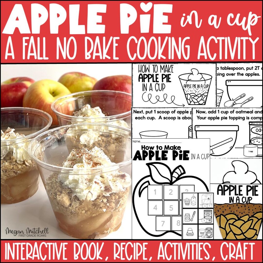 Apple Pie in a Cup Fall Foodie Friday Snack Activity Recipe, Writing ...