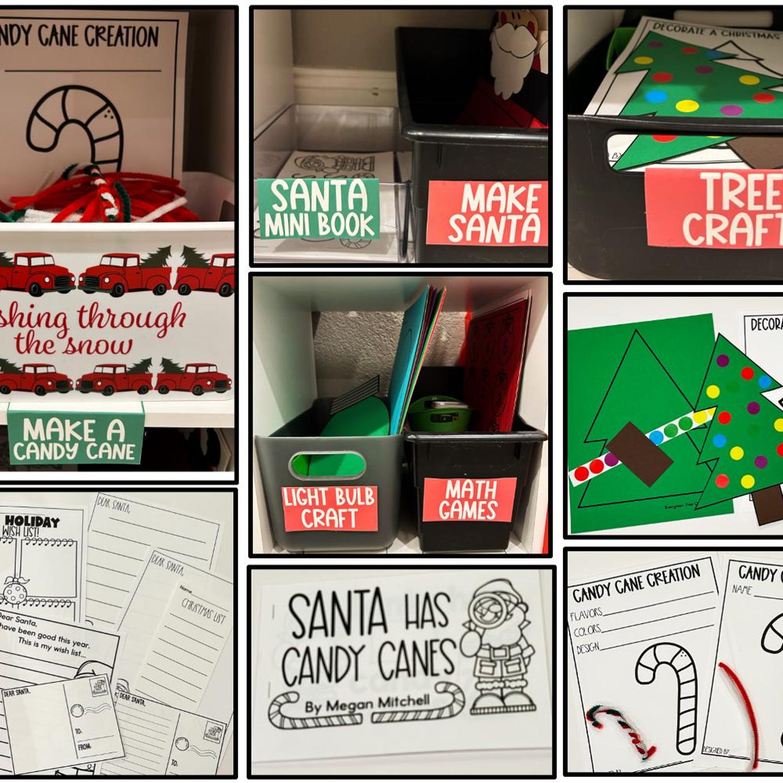 Christmas Candy Cane Shop Tree Farm Dramatic Play Printable Download ...