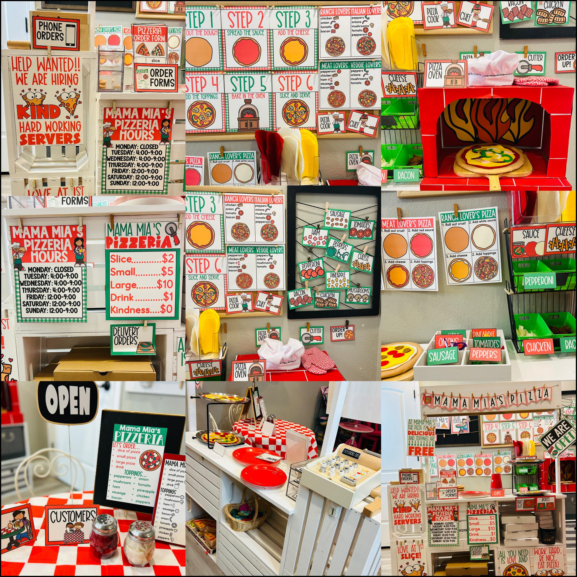 Pizza Shop Pizzeria Dramatic Play Download Center, Posters, Activities ...