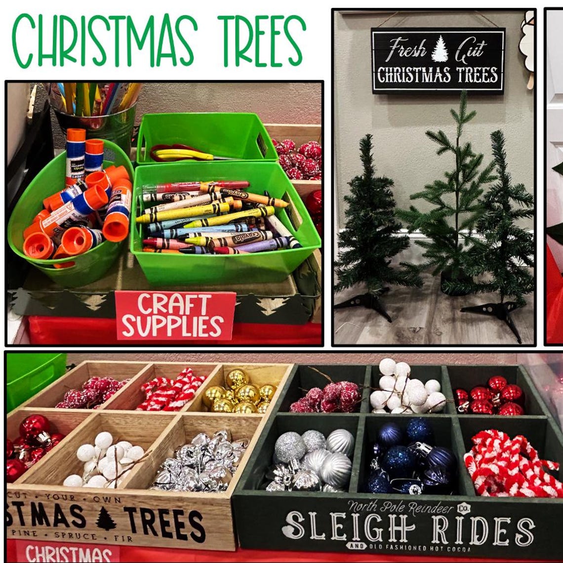 Christmas Candy Cane Shop Tree Farm Dramatic Play Printable Download ...
