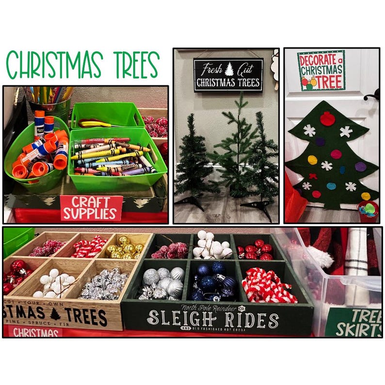 Christmas Candy Cane Shop Tree Farm Dramatic Play Printable Download ...