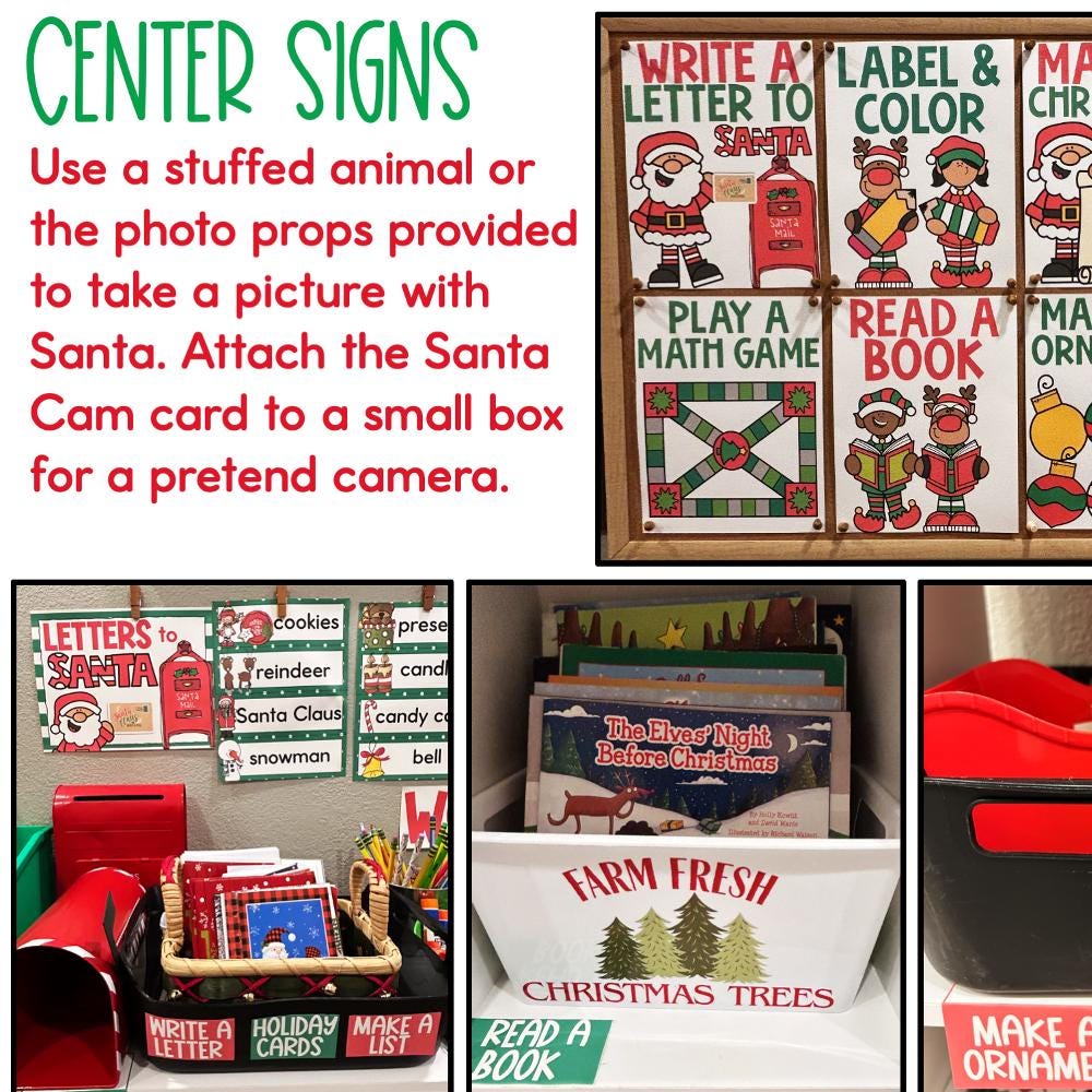 Christmas Candy Cane Shop Tree Farm Dramatic Play Printable Download ...