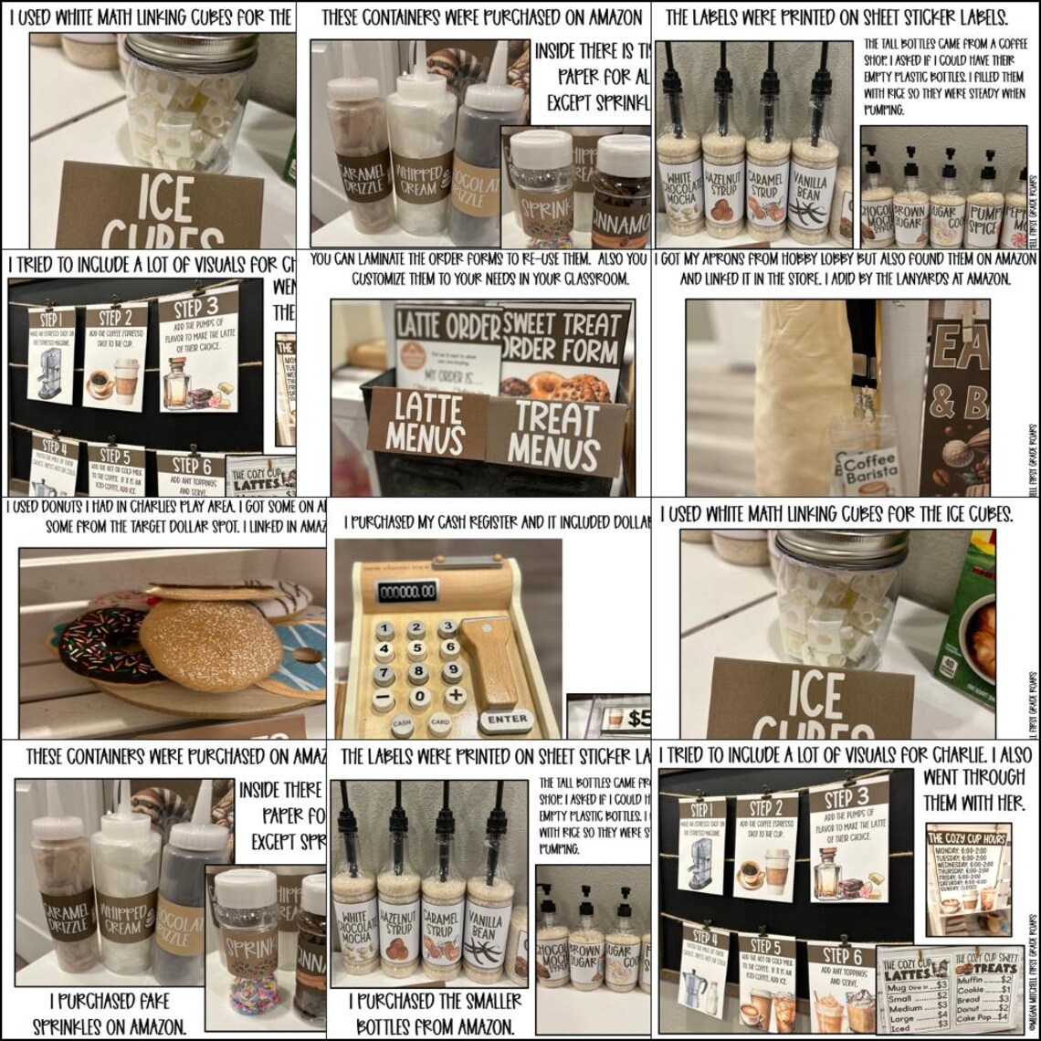 The Cozy Cup Coffee Shop Barista Dramatic Play Printable Download ...