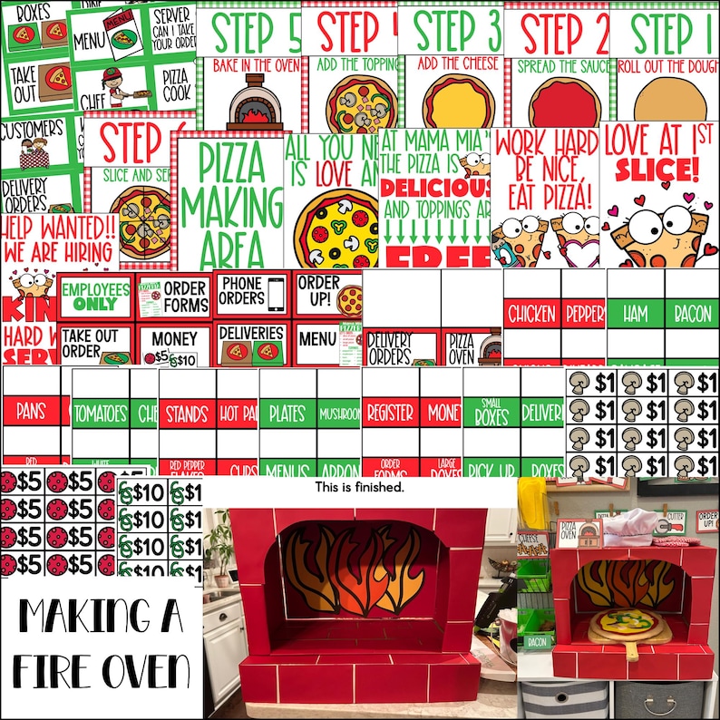 Pizza Shop Pizzeria Dramatic Play Download Center, Posters, Activities ...