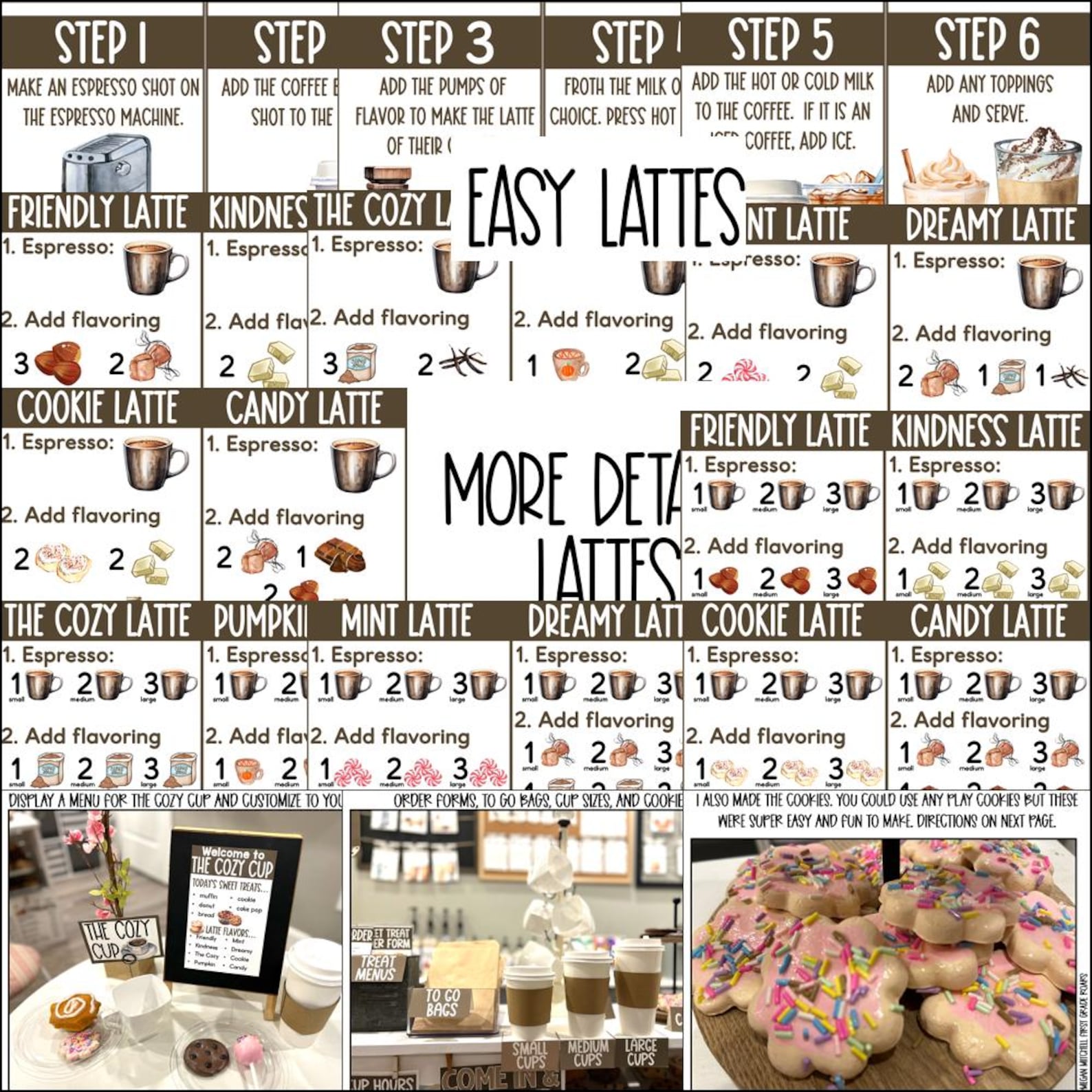 The Cozy Cup Coffee Shop Barista Dramatic Play Printable Download ...