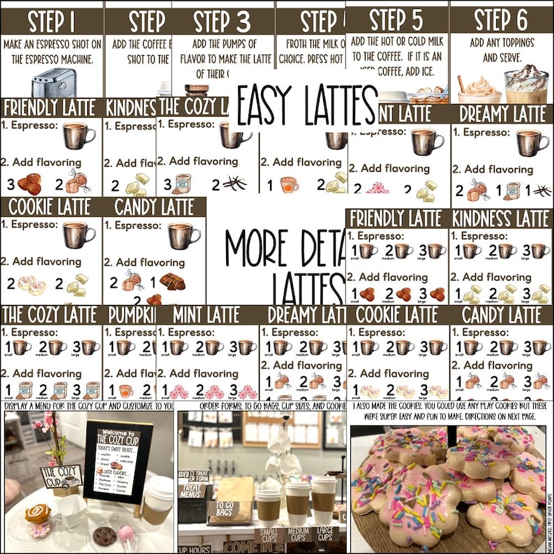The Cozy Cup Coffee Shop Barista Dramatic Play Printable Download ...