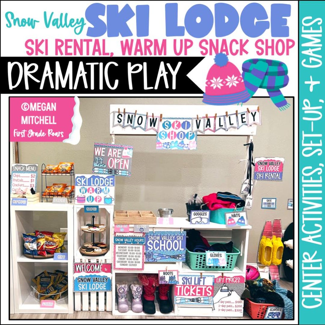 Ski Lodge & Snack Shack Winter Dramatic Play Printable Download Centers ...