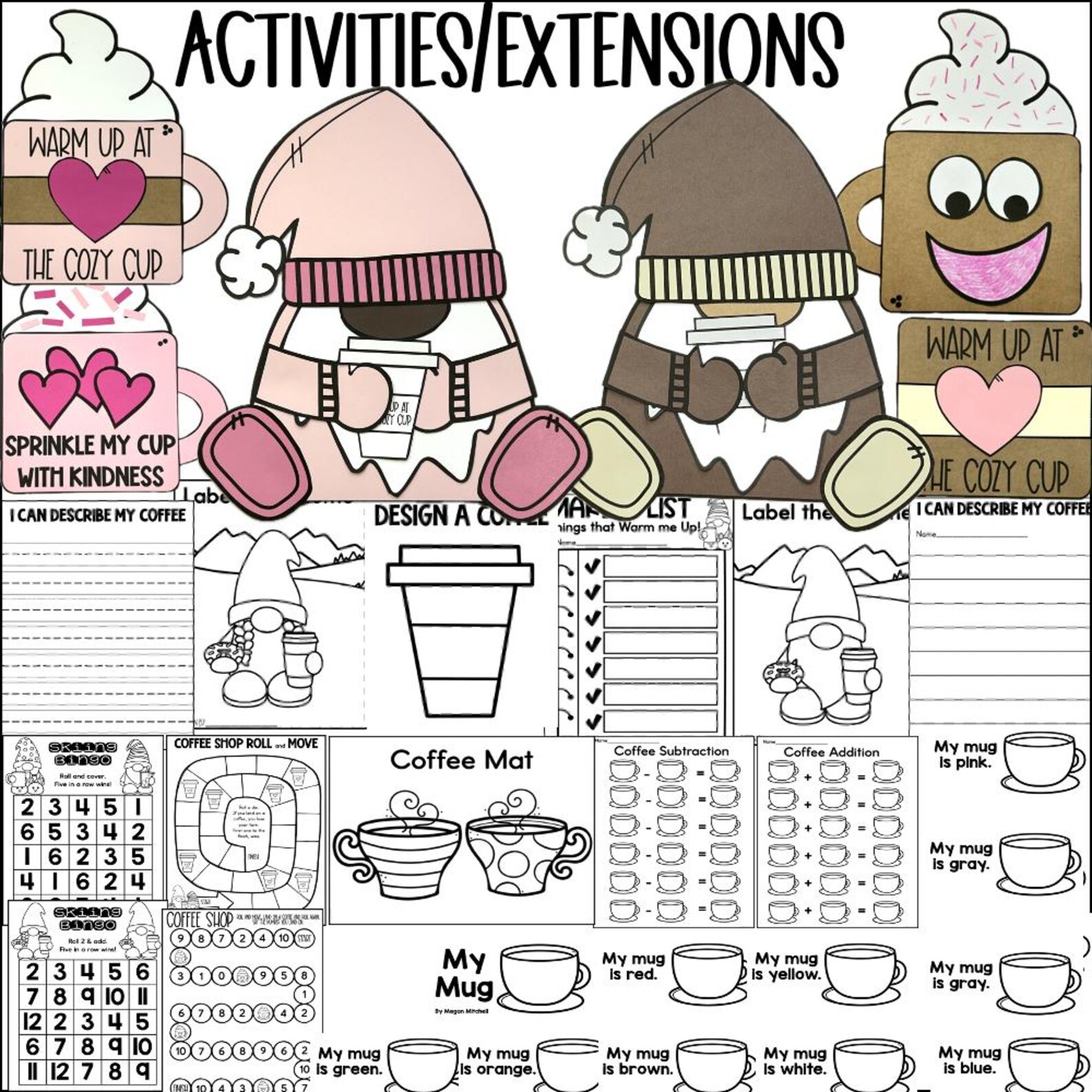 The Cozy Cup Coffee Shop Barista Dramatic Play Printable Download ...