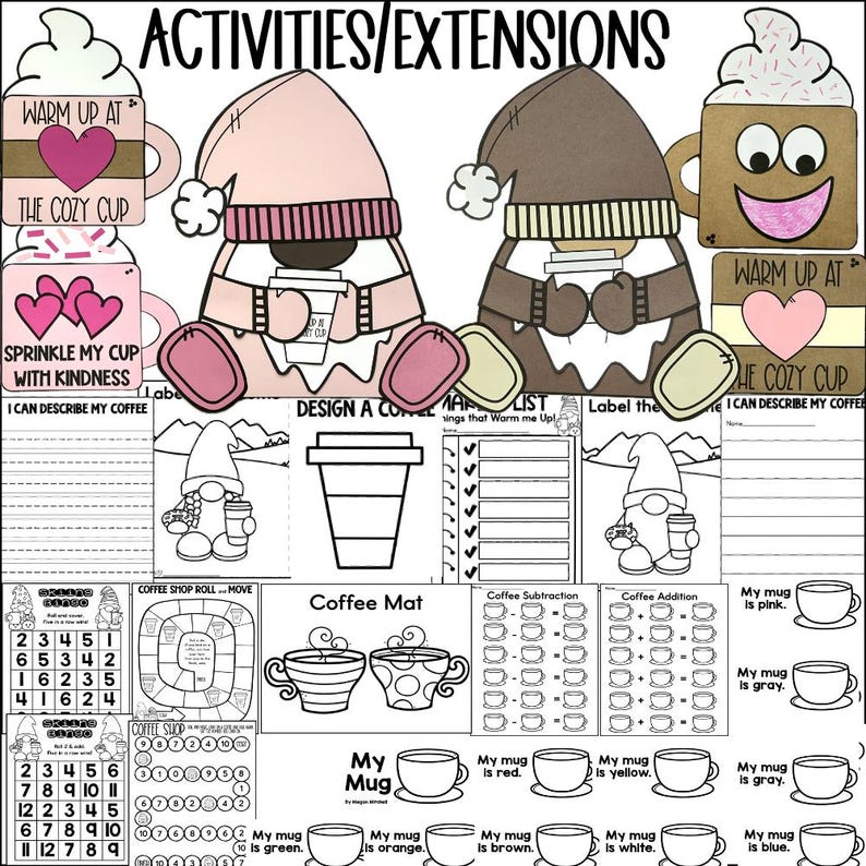 The Cozy Cup Coffee Shop Barista Dramatic Play Printable Download ...