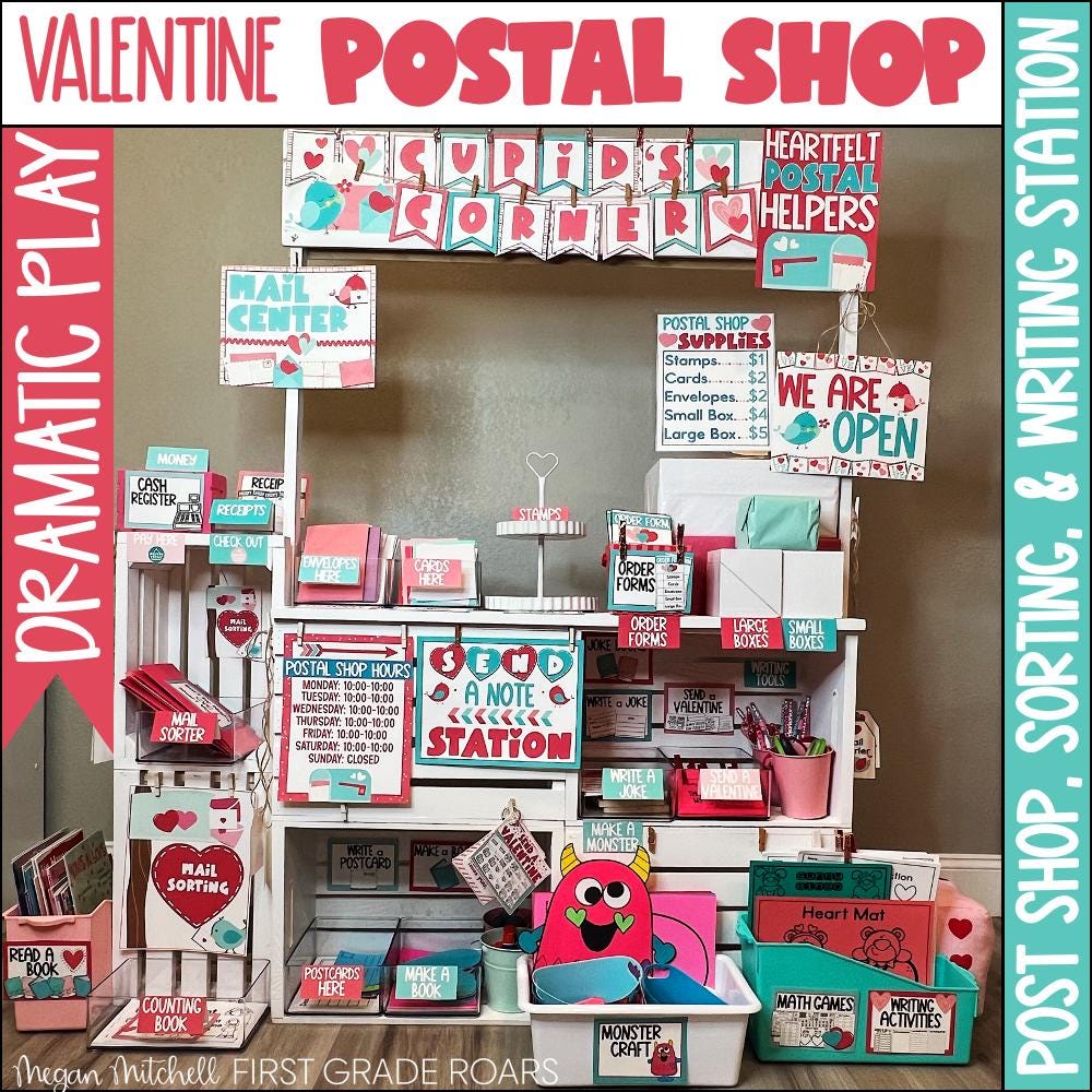Post Office Valentine's Day Mail Center Dramatic Play Download Centers ...