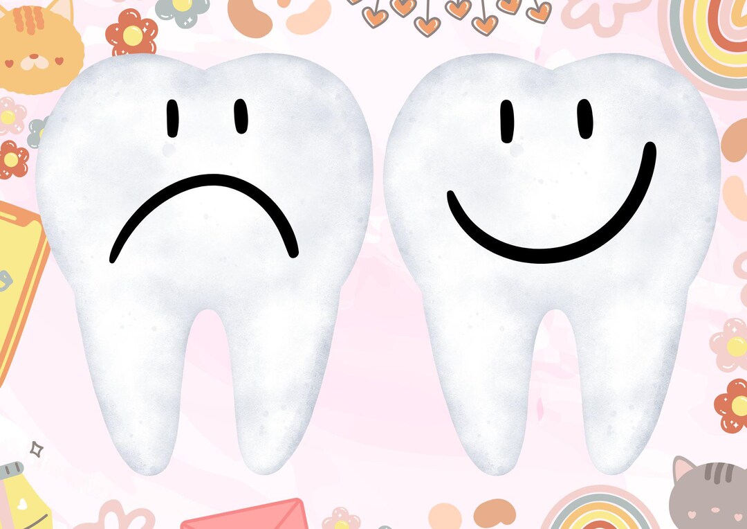 Happy Tooth and Sad Tooth, Emotions - Etsy