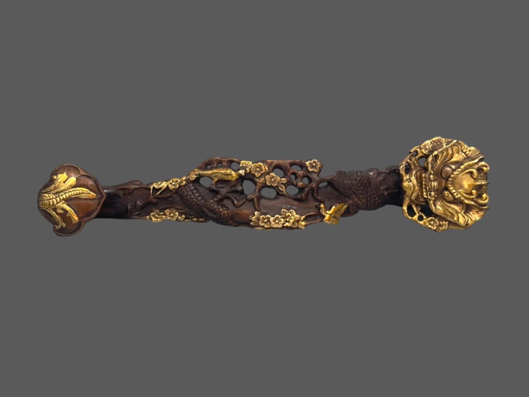 Vintage Copper Dragon Ruyi Scepter: Auspicious Chinese Gift - Etsy