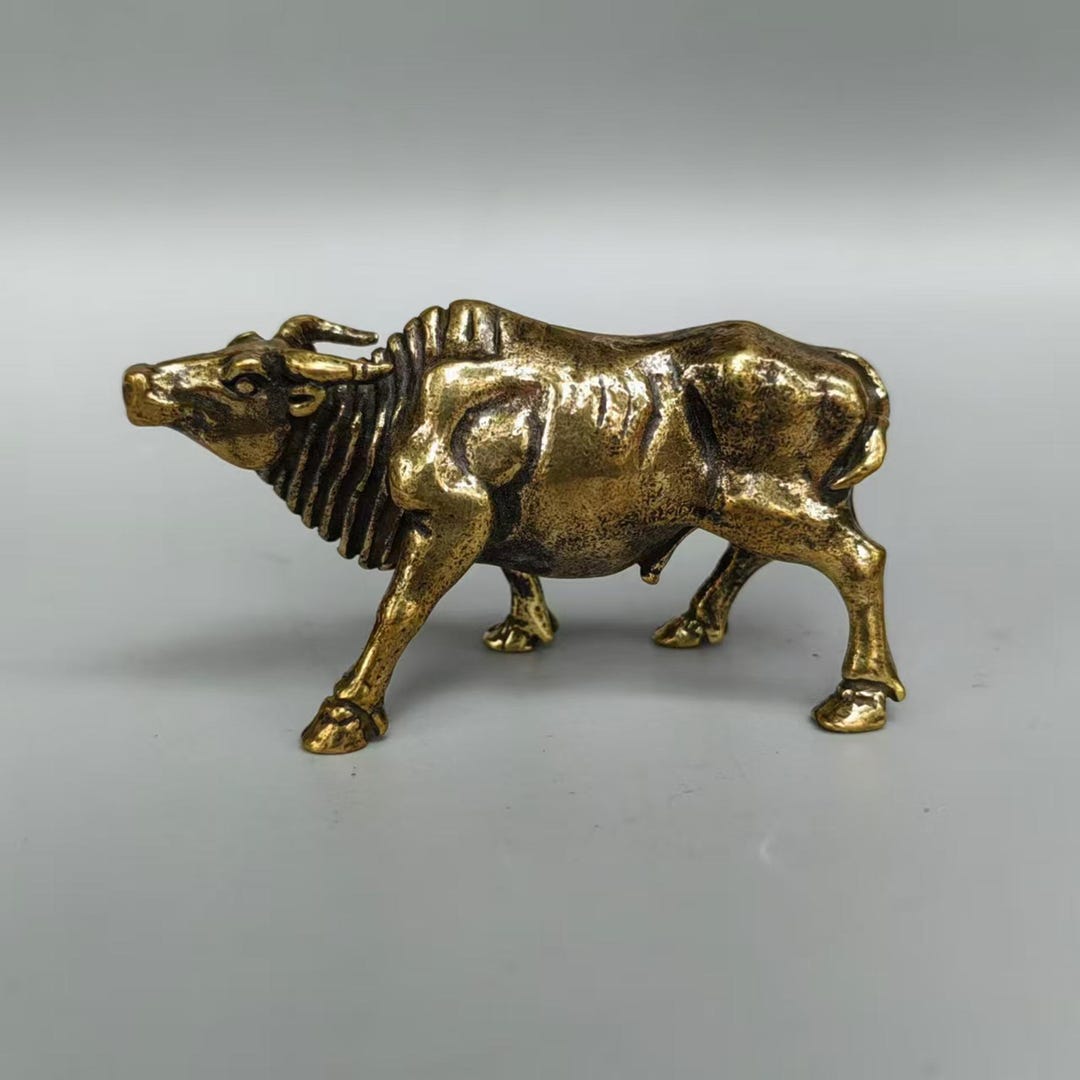 Vintage Copper Ox Statue: Wealth & Good Fortune Decor - Etsy
