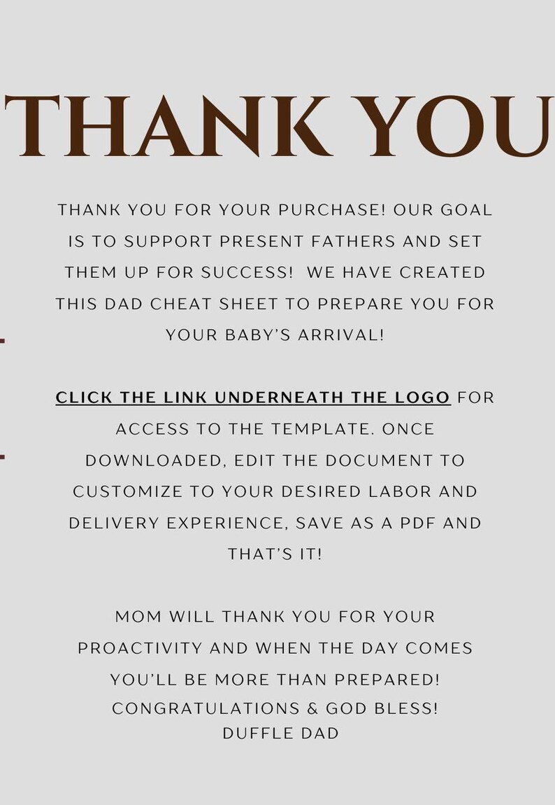 Husband Cheat Sheet: Labor and Delivery Custom Guide - Etsy