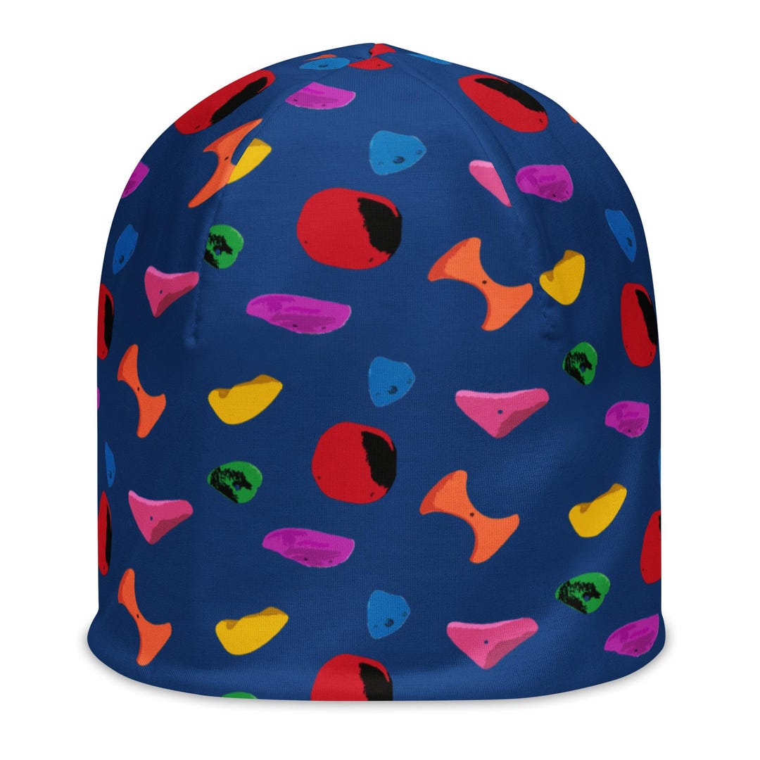 Climbers Beanie Climbing hold pattern Blue - Etsy México